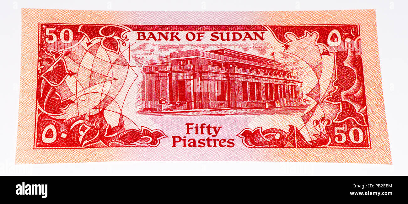 50 Sudanese piastres bank note, former currency of Sudan Stock Photo ...