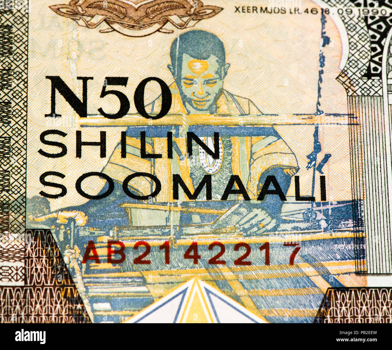 50 Somali shilings, the national currency of Somalia Stock Photo - Alamy