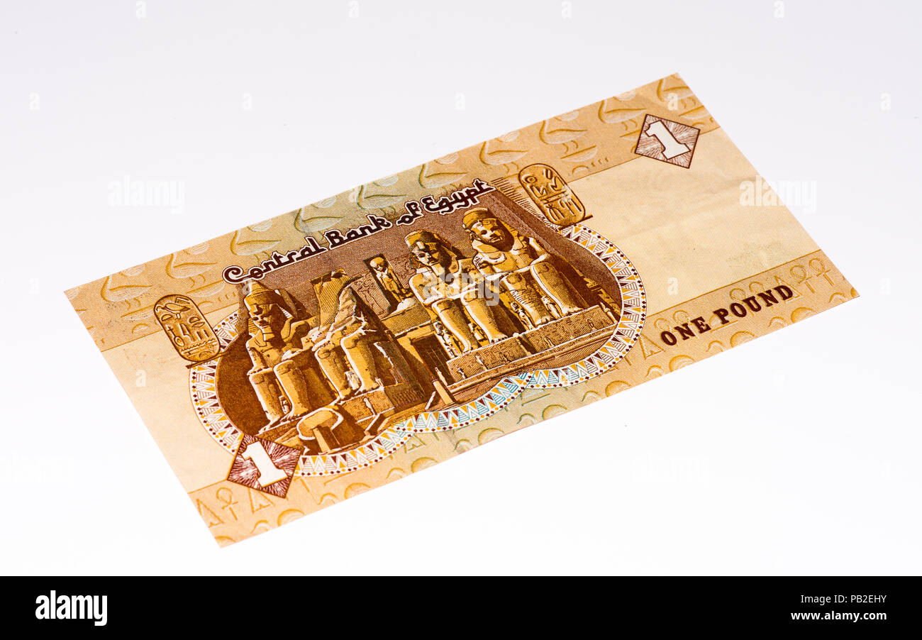 1 Egyptian pound bank note. Egyptian pound is the national currency of ...