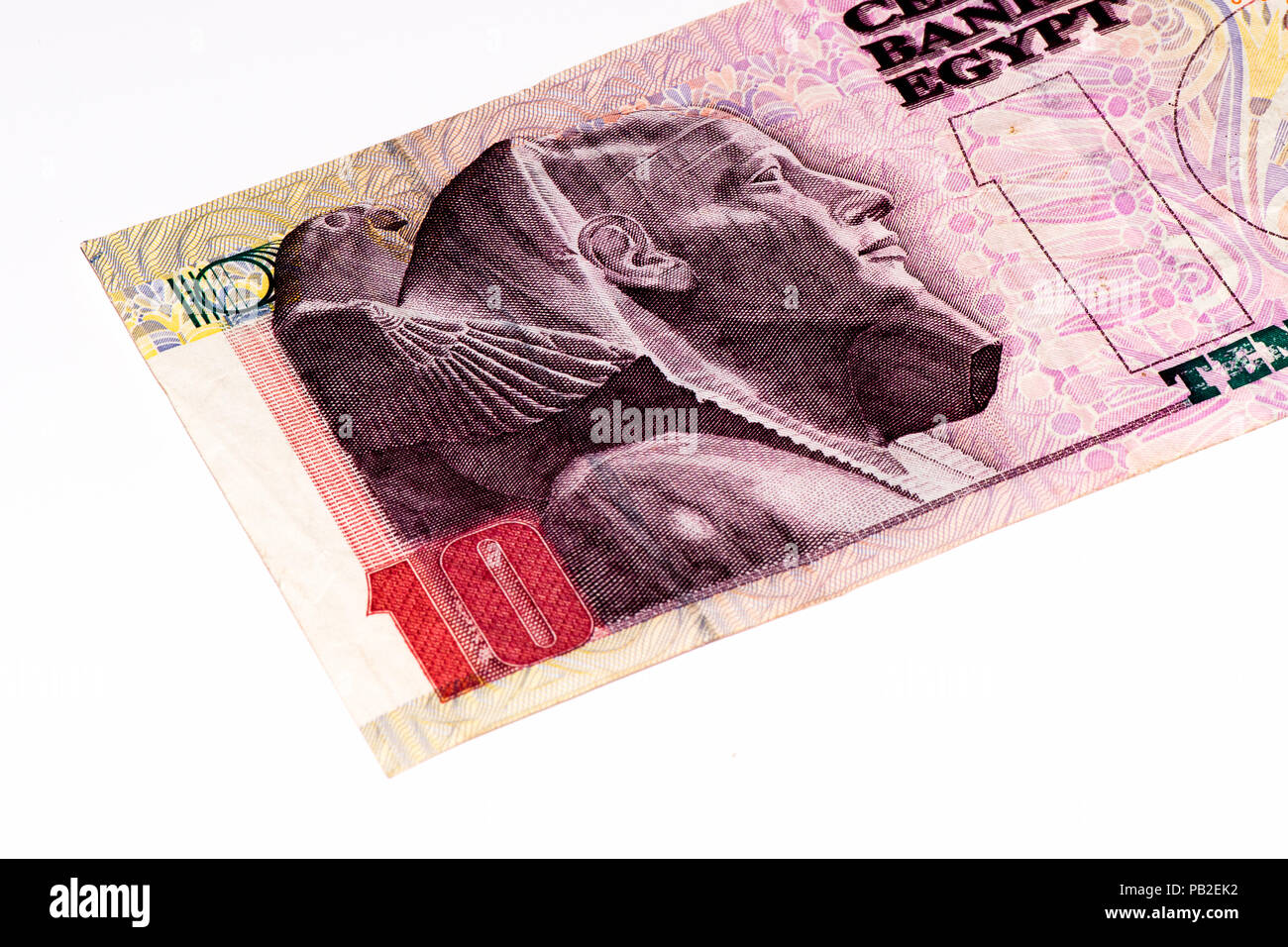 10 Egyptian pound bank note. Egyptian pound is the national currency of ...
