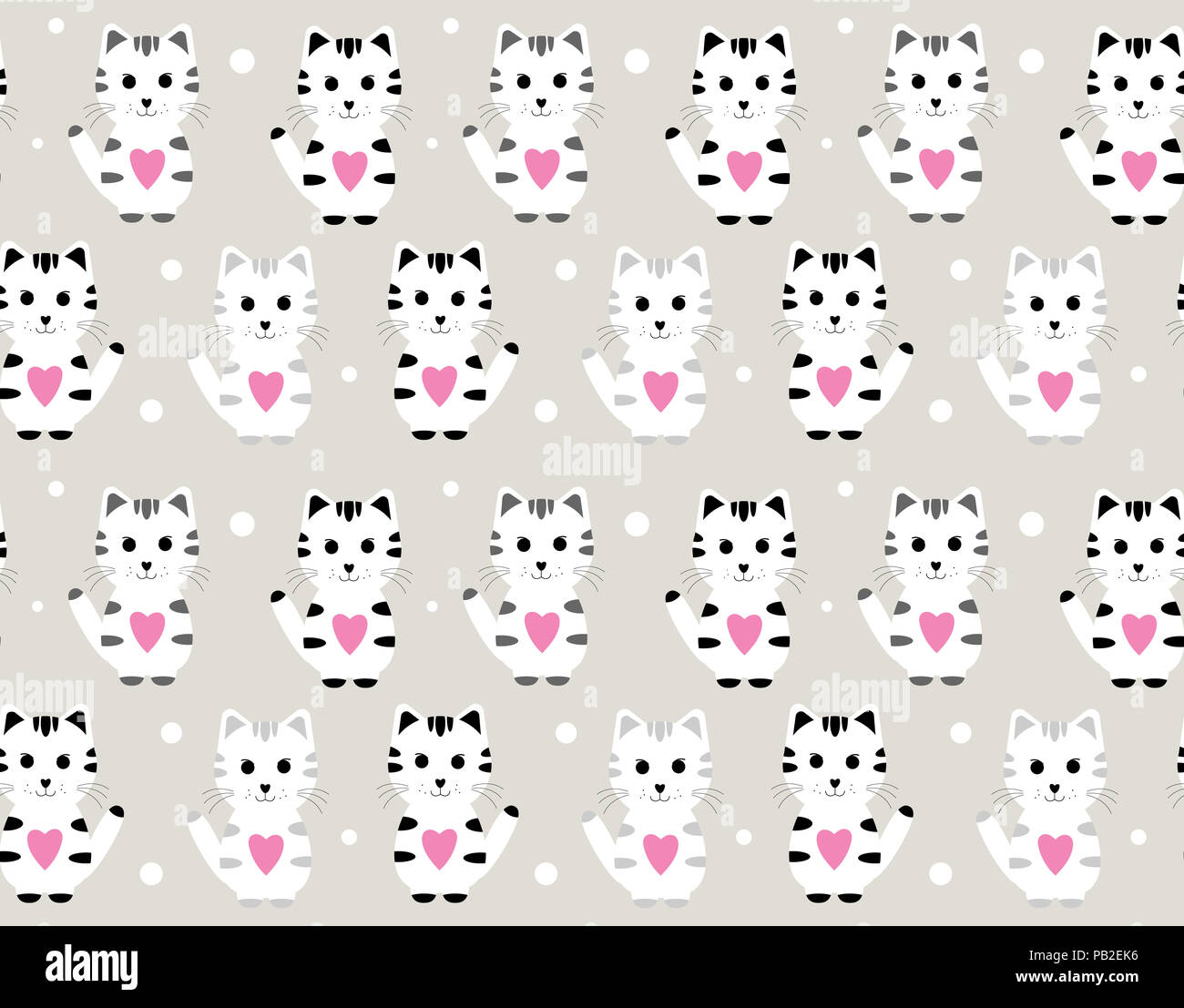 cute cat pattern background Stock Photo - Alamy