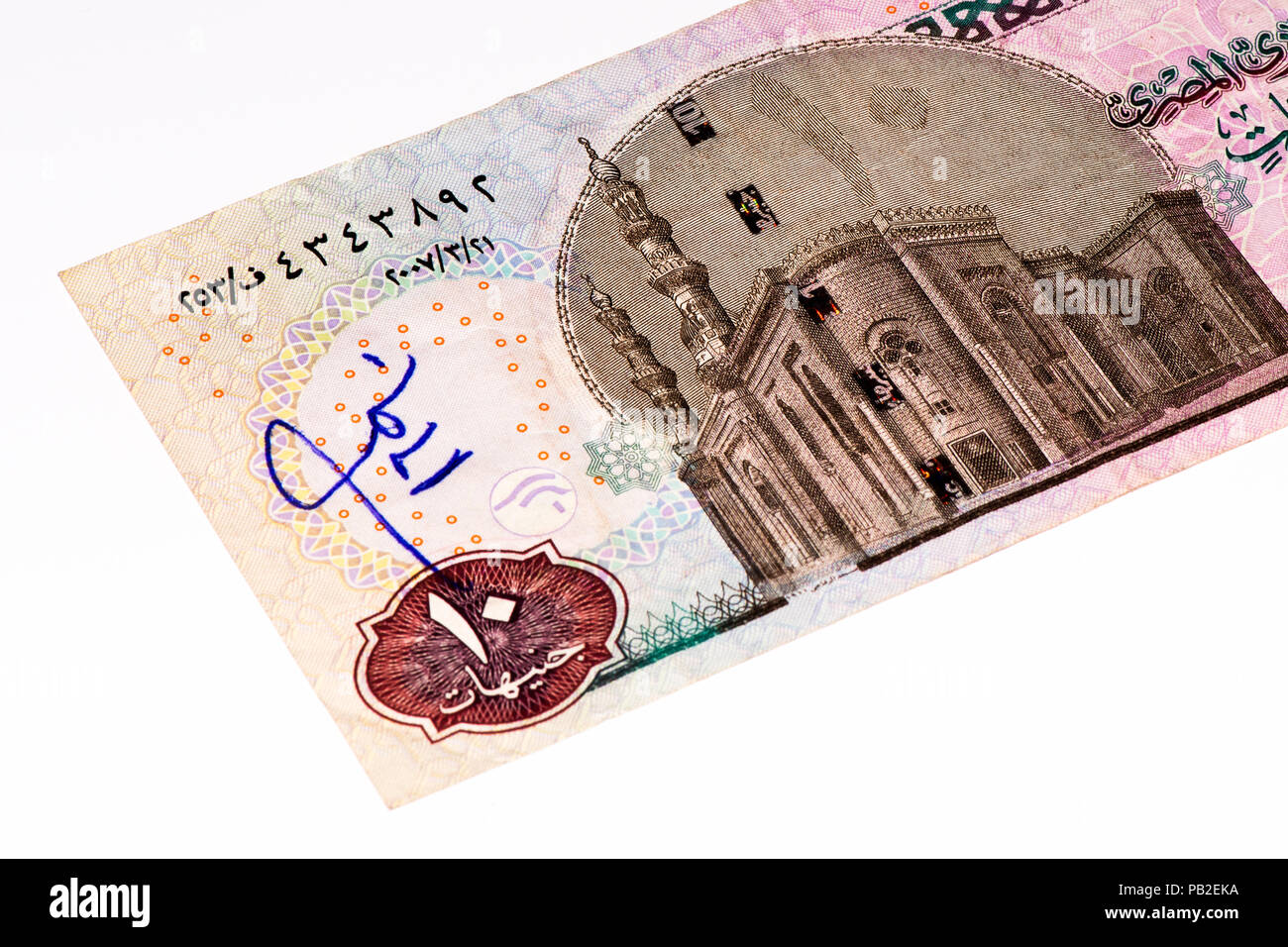 10 Egyptian pound bank note. Egyptian pound is the national currency of ...