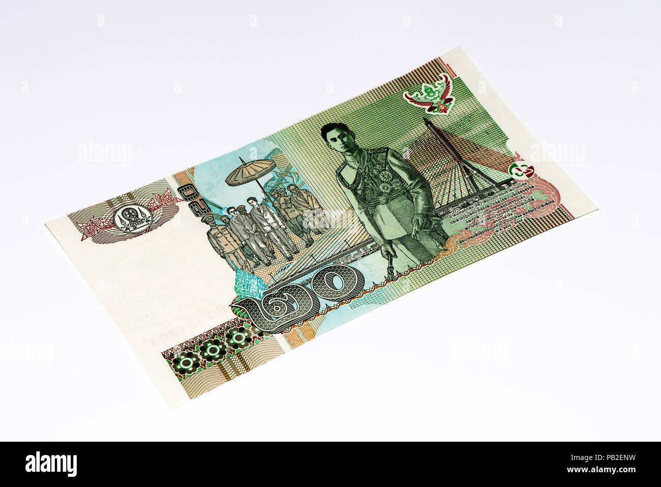 20 bath bank note. Bath is the national currency of Thailand Stock ...