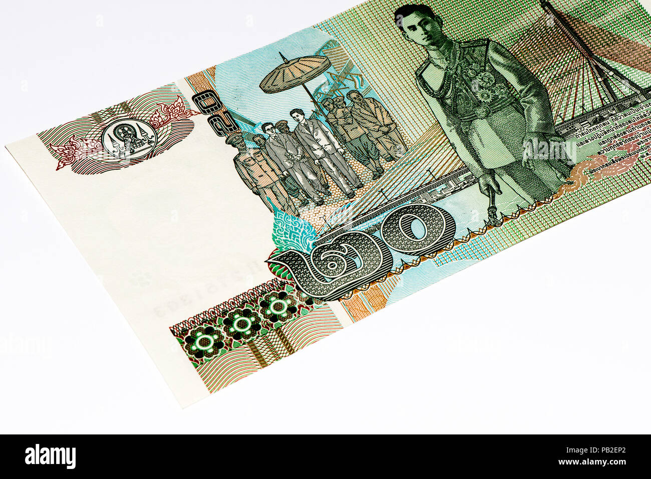 20 bath bank note. Bath is the national currency of Thailand Stock ...