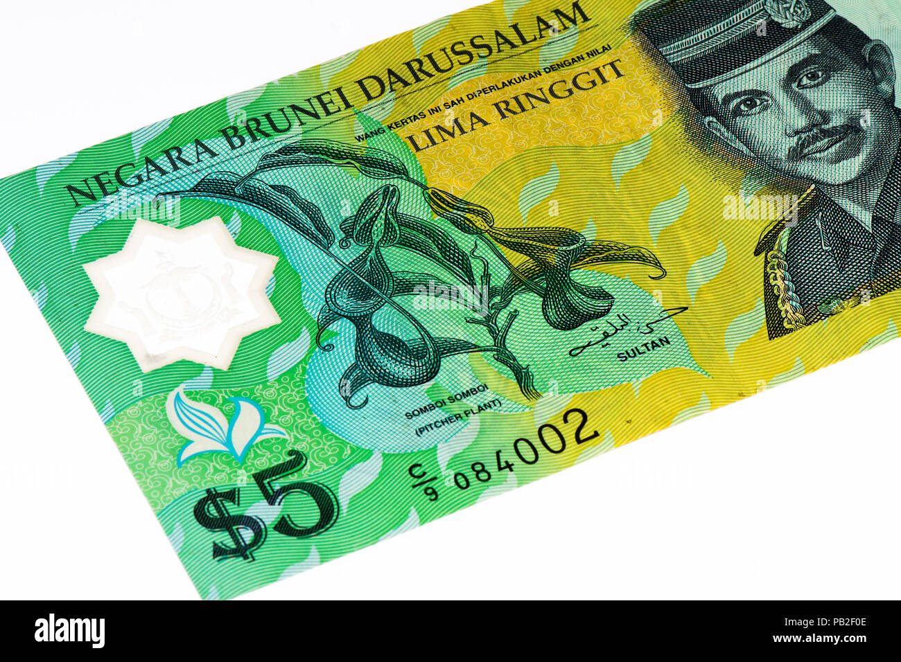 5 dollar bank note of Brunei Stock Photo - Alamy