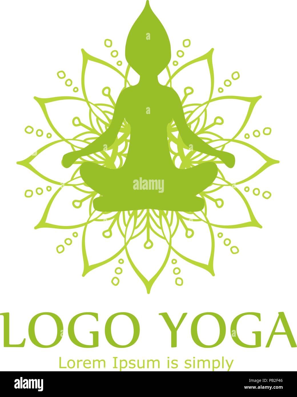Vector Logo for Yoga or Wellness center Stock Vector Image & Art - Alamy