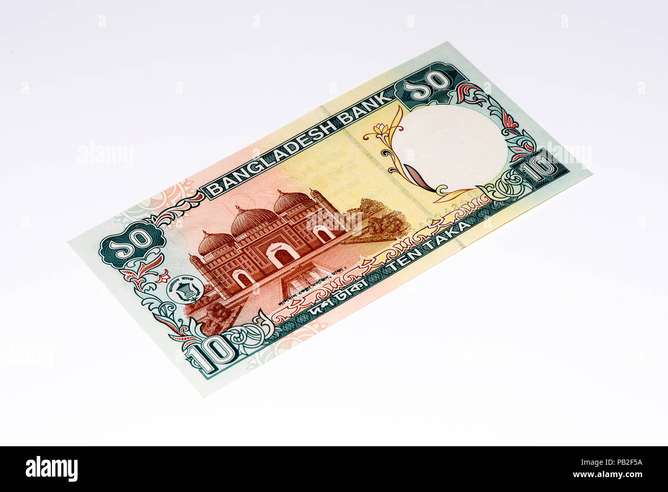 10 taka bank note. Taka is the national currency of Bangladesh Stock ...
