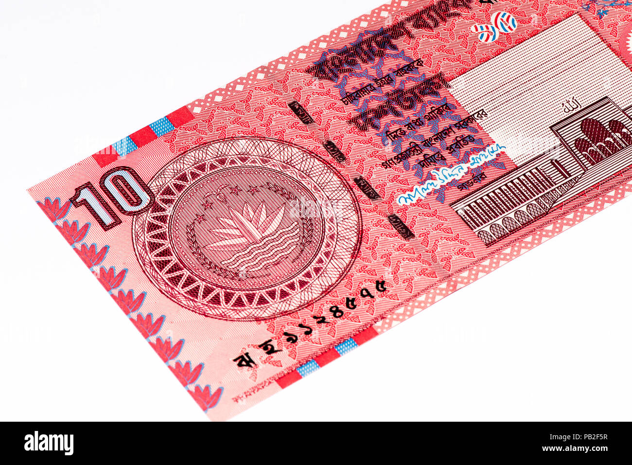 10 taka bank note. Taka is the national currency of Bangladesh Stock ...