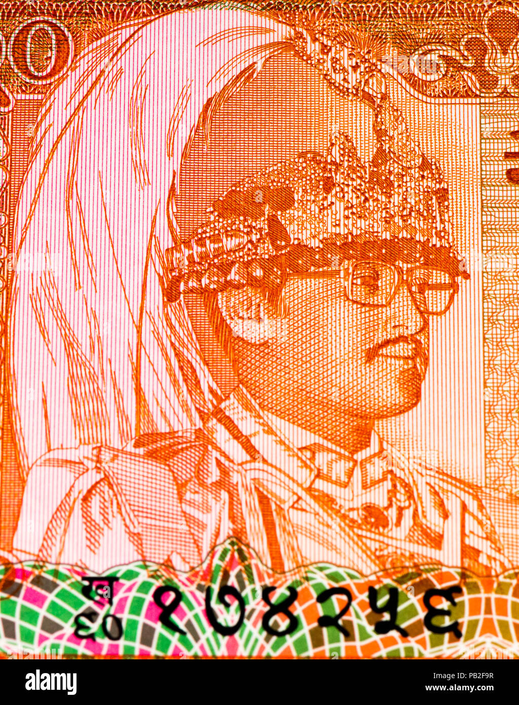 20 Nepalese rupee bank note. Nepalese rupee is the national currency of ...