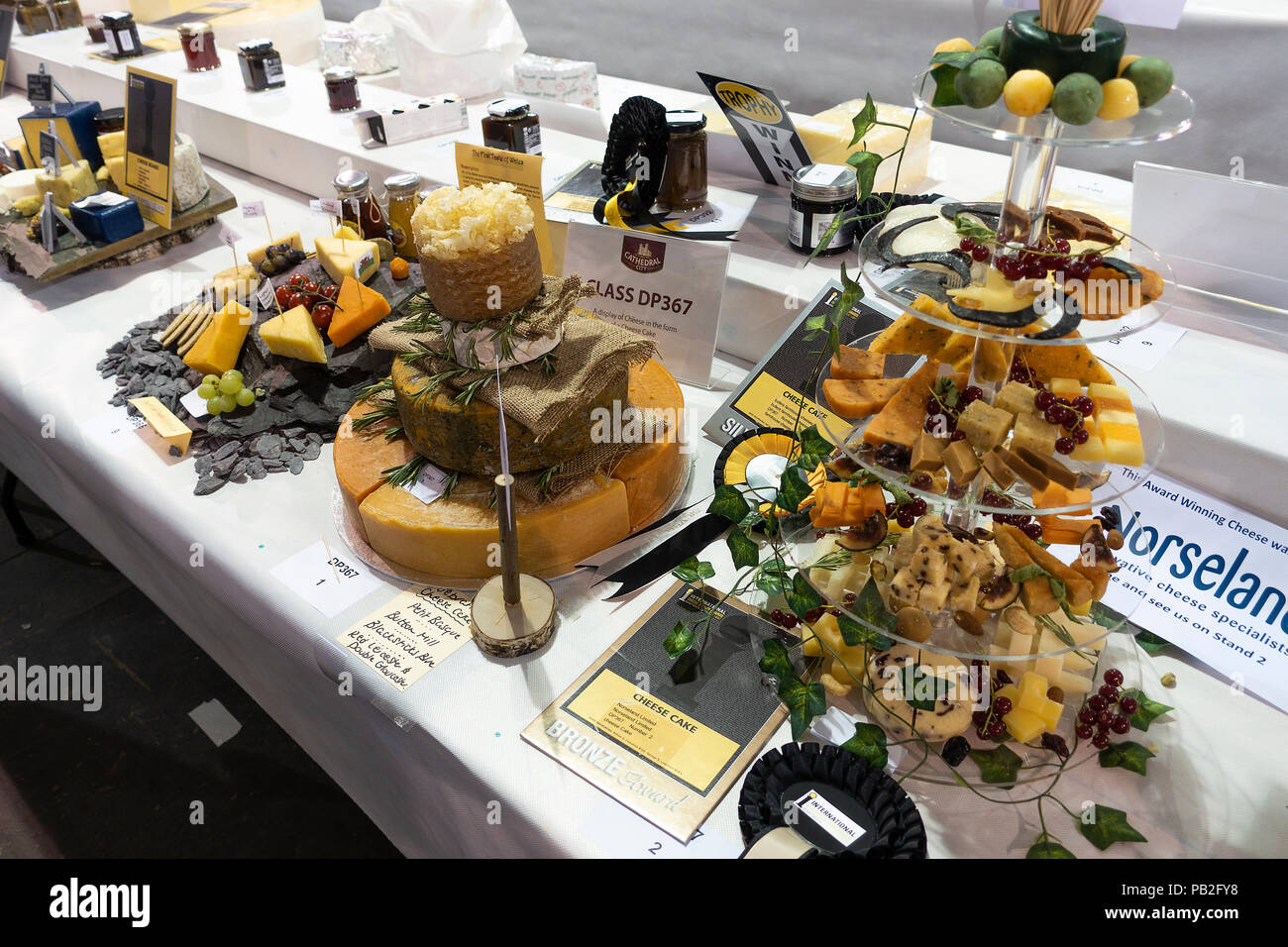 Artistic Display of Cheeses in a Competition on a Table at the Historic ...