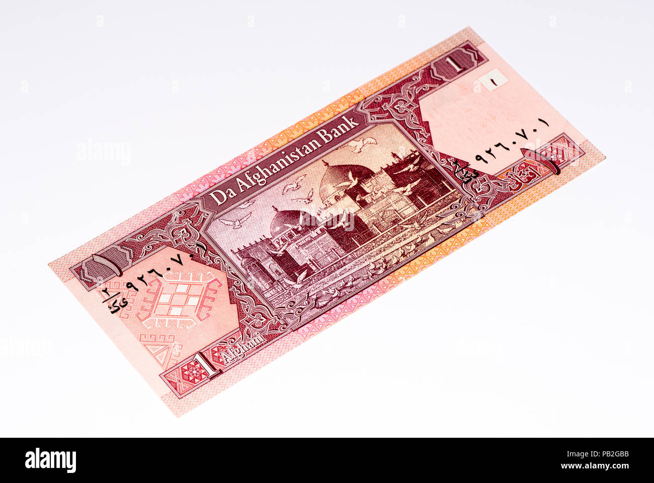 1 afghani bank note. Afgani is the national currency of Afghanistan ...