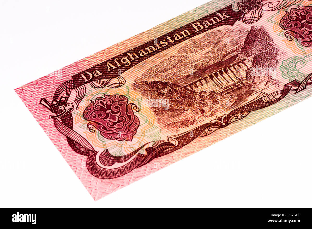 100 afghani bank note. Afghani is the national currency of Afghanistan ...