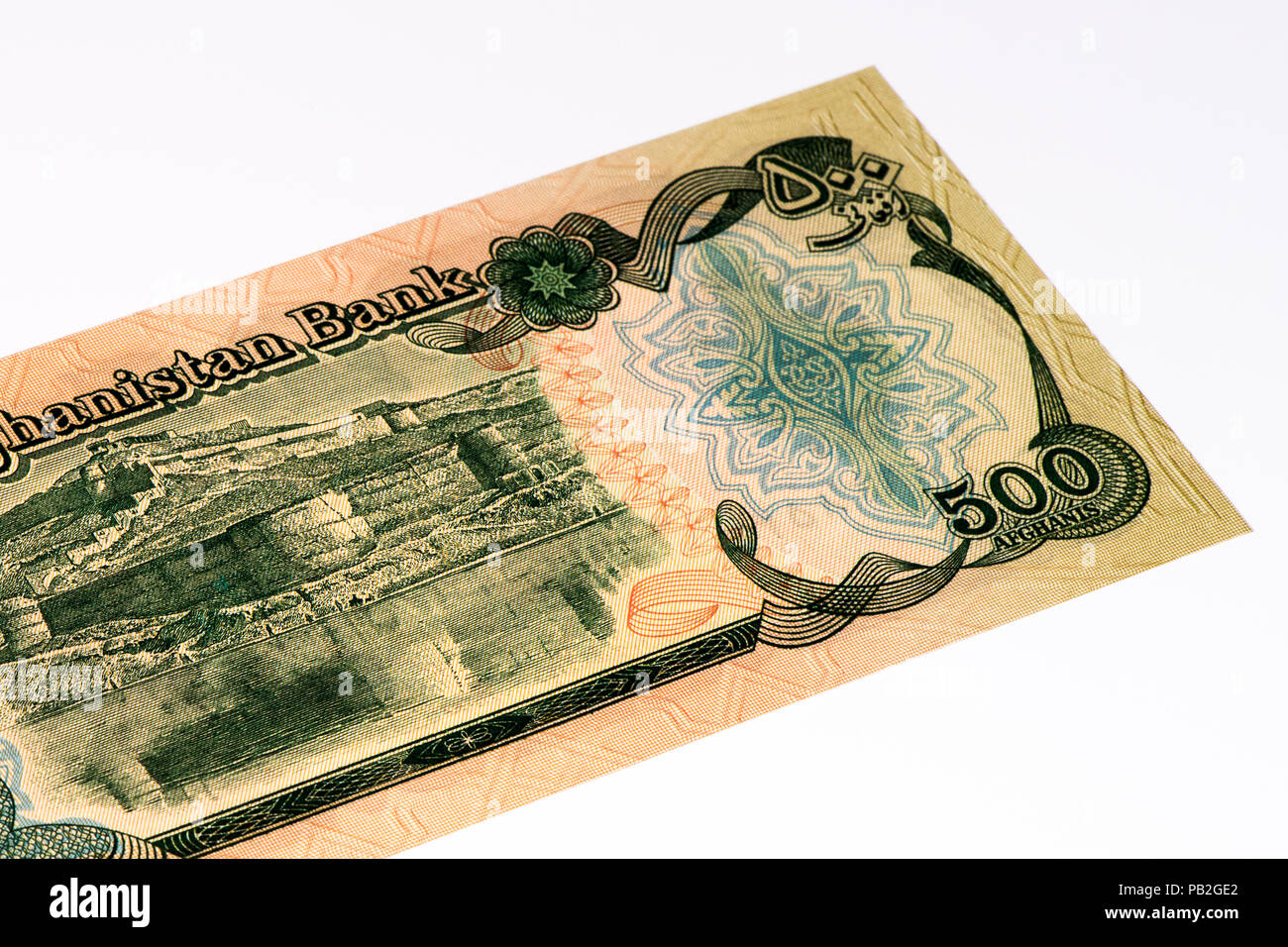 500 afghani bank note. Afghani is the national currency of Afghanistan ...