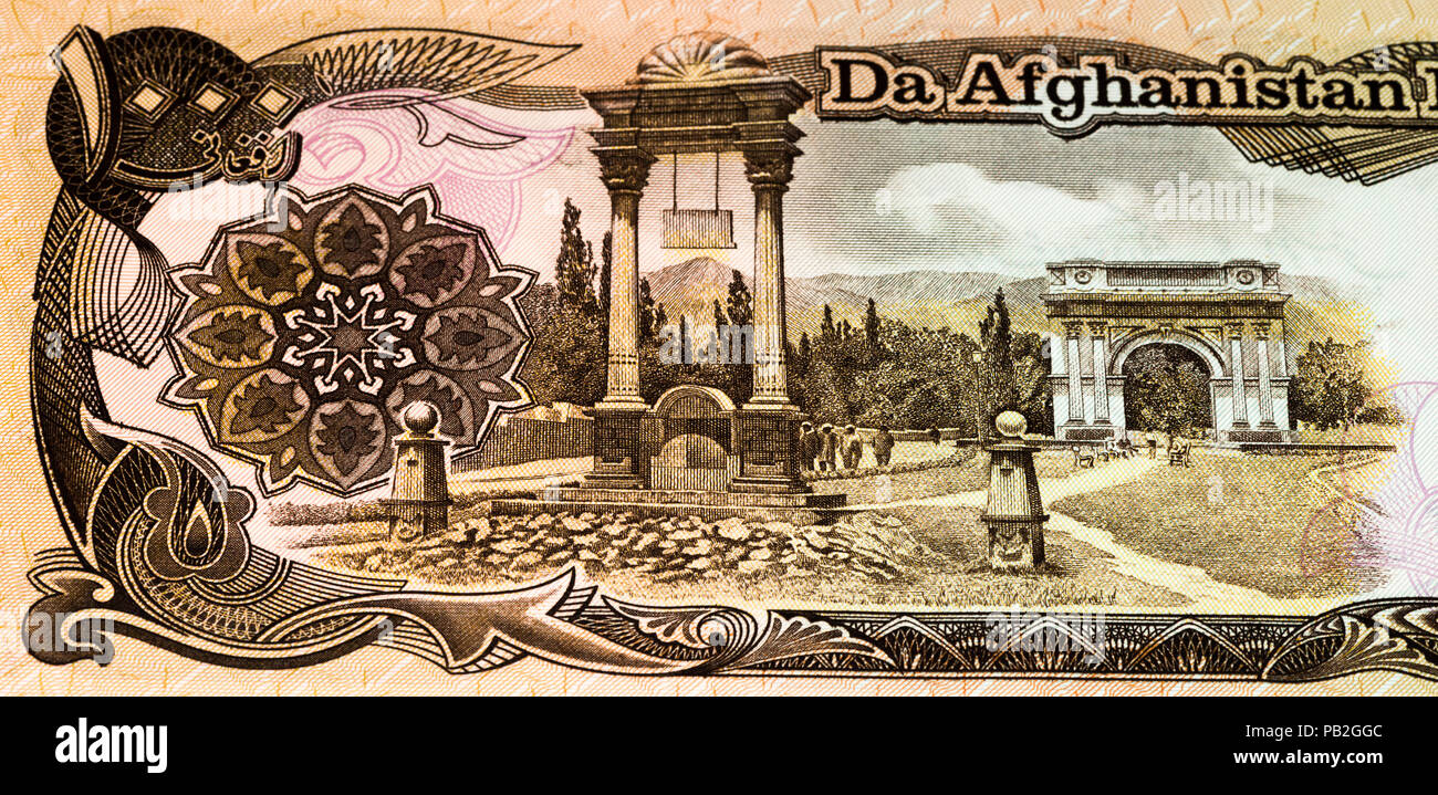 1000 afghani bank note. Afghani is the national currency of Afghanistan ...