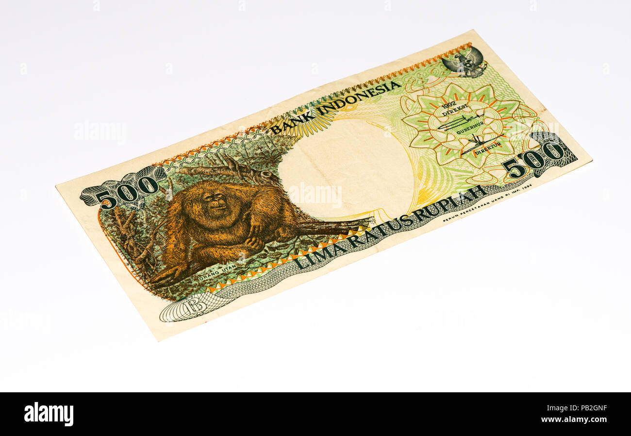 500 rupiah bank note. Rupiah is the national currency of Indonesia ...