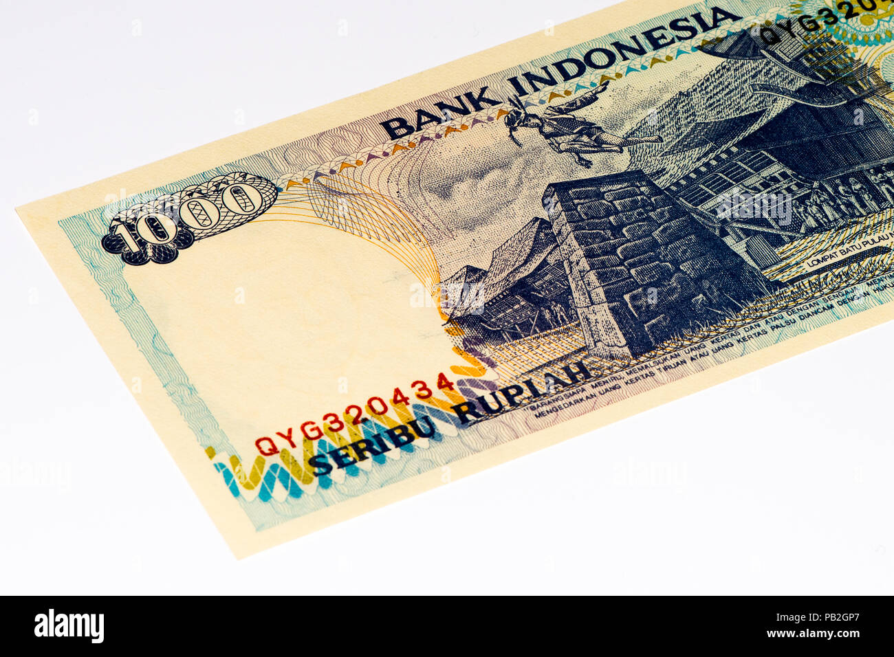 1000 rupiah bank note. Rupiah is the national currency of Indonesia ...