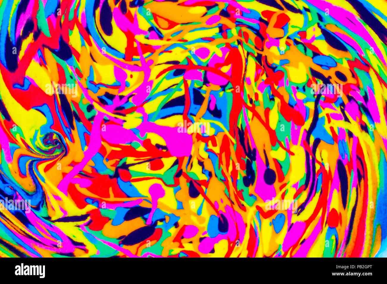 Colorful abstract acrylic painting. Natural dynamic mixture of oil ...