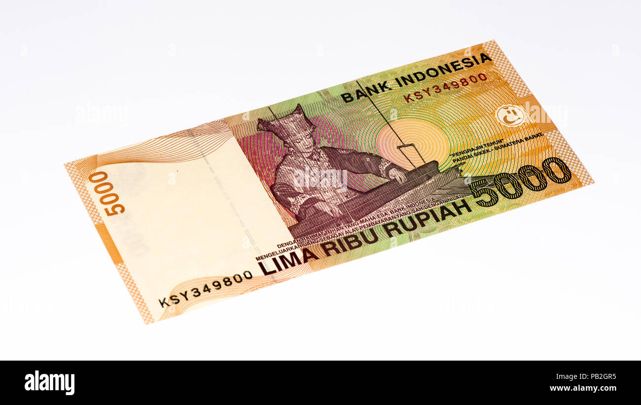 5000 rupiah bank note. Rupiah is the national currency of Indonesia ...