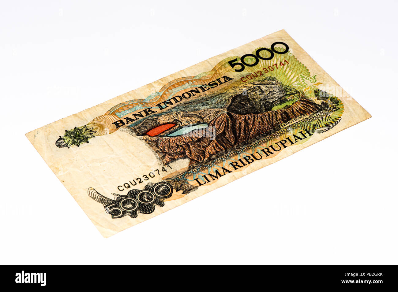5000 rupiah bank note. Rupiah is the national currency of Indonesia ...