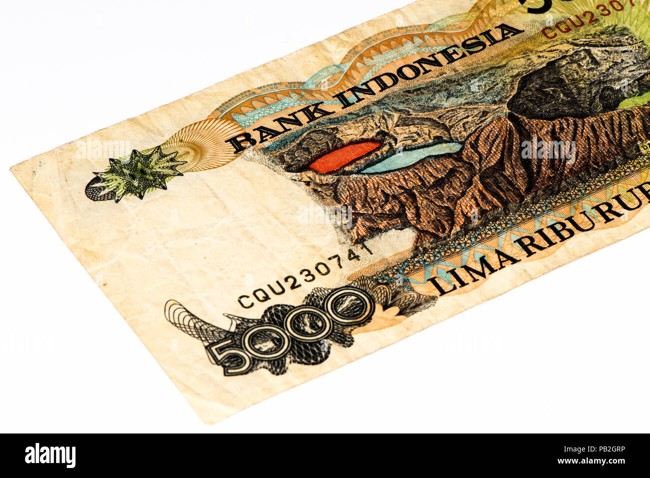 5000 rupiah bank note. Rupiah is the national currency of Indonesia ...