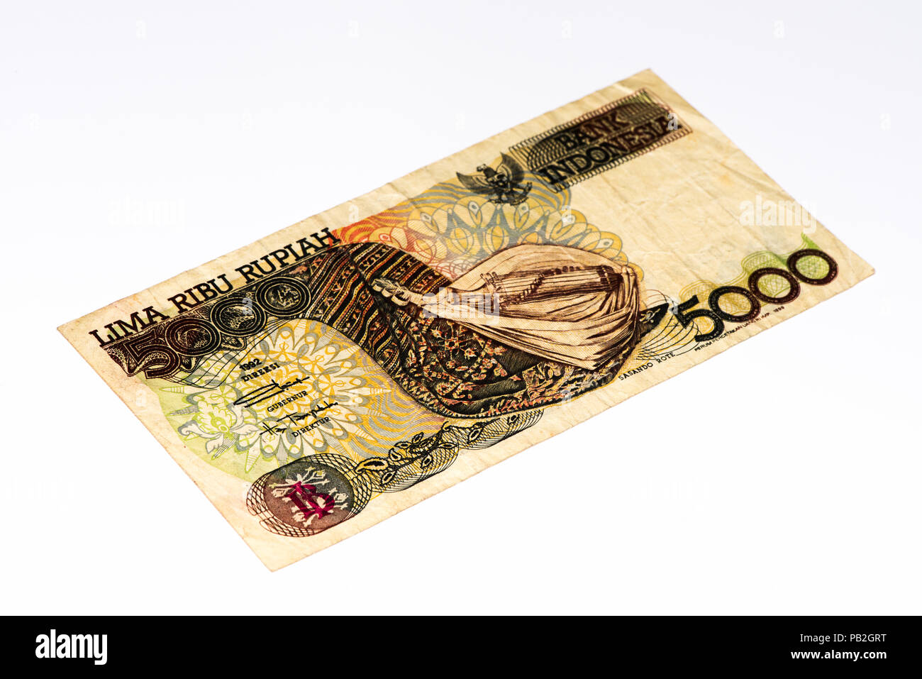 5000 rupiah bank note. Rupiah is the national currency of Indonesia ...