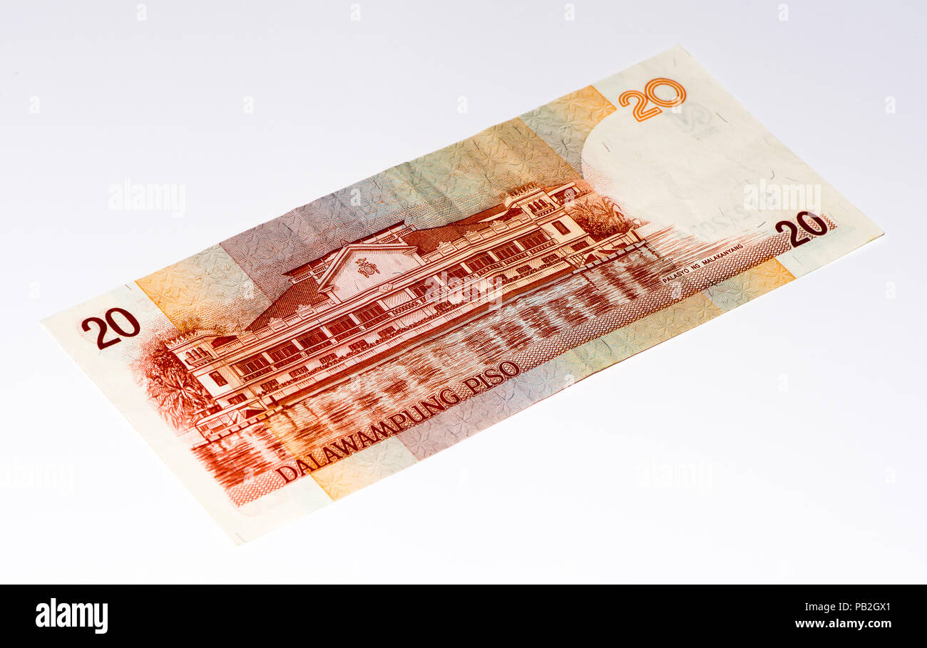 20 pesos bank note of Philippines. Pesos is the national currency of ...