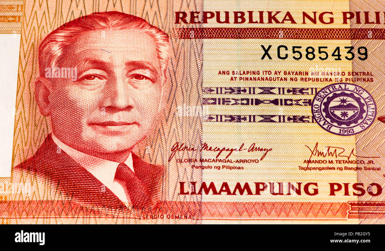 50 Pesos Bank Note Of Philippines Pesos Is The National Currency Of