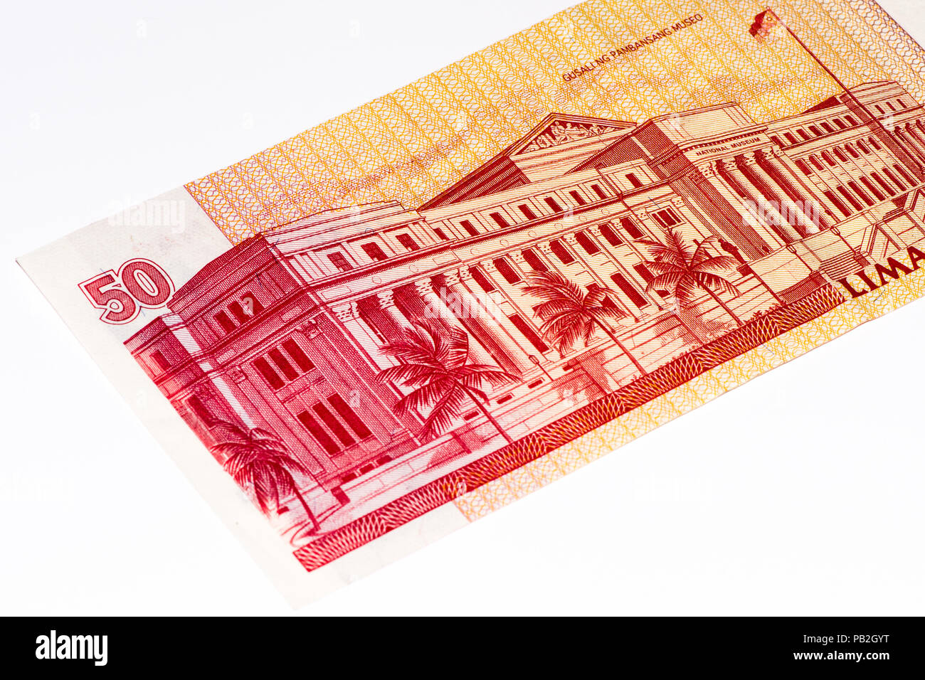 50 pesos bank note of Philippines. Pesos is the national currency of ...