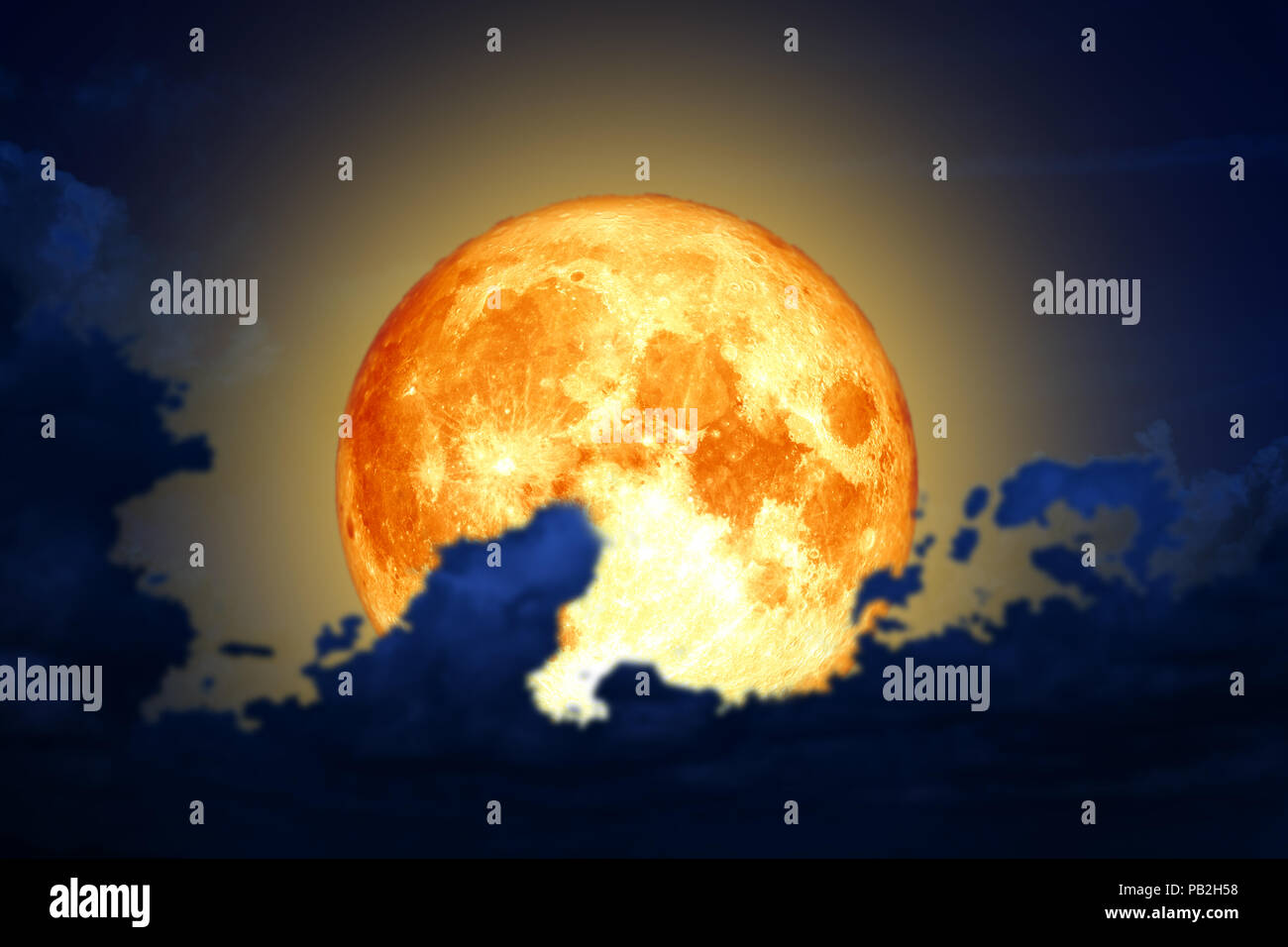 full worm moon back silhouette cloud in night sky, Elements of this ...