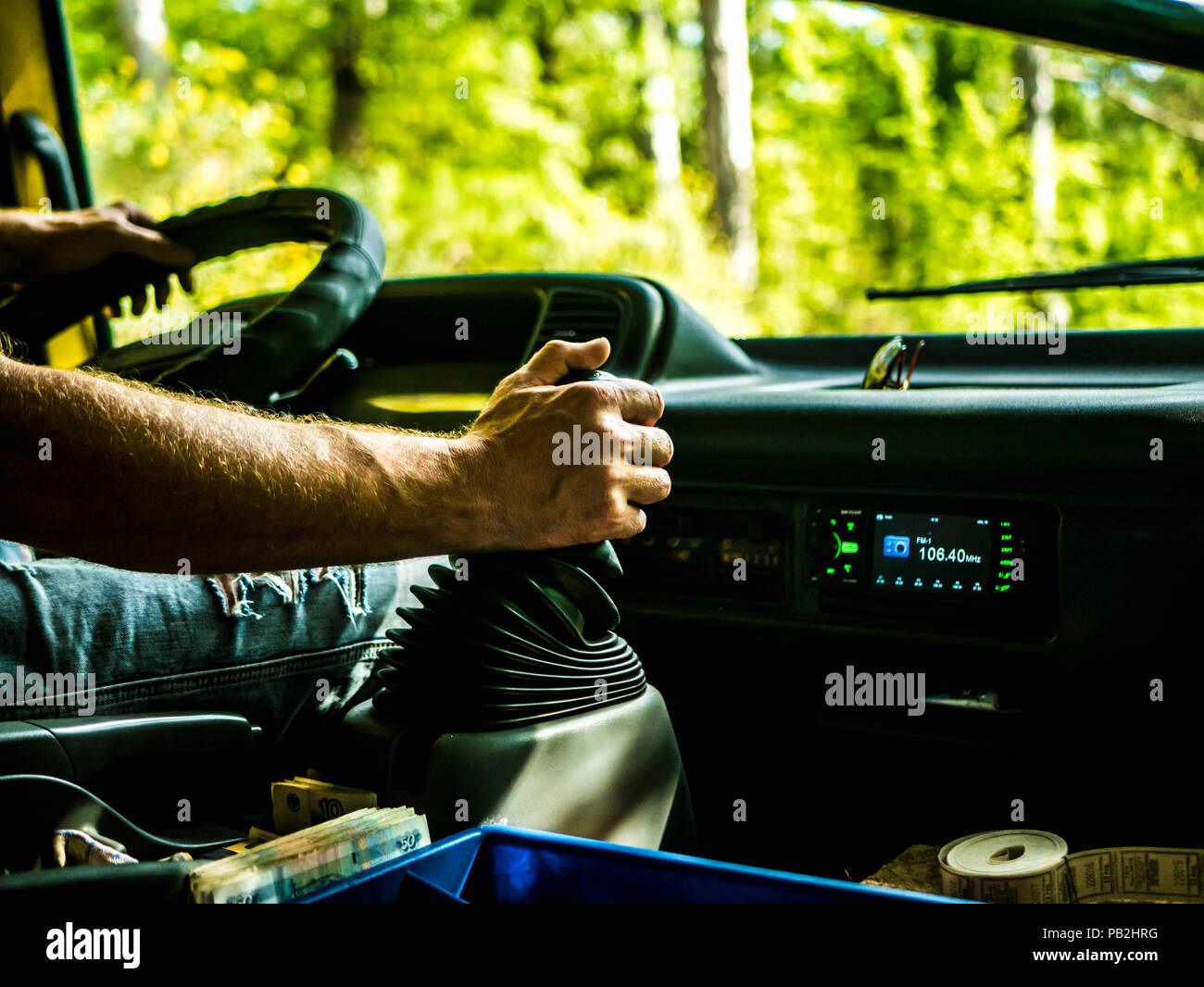 Bus driver sitting at wheel of bus hi-res stock photography and images ...