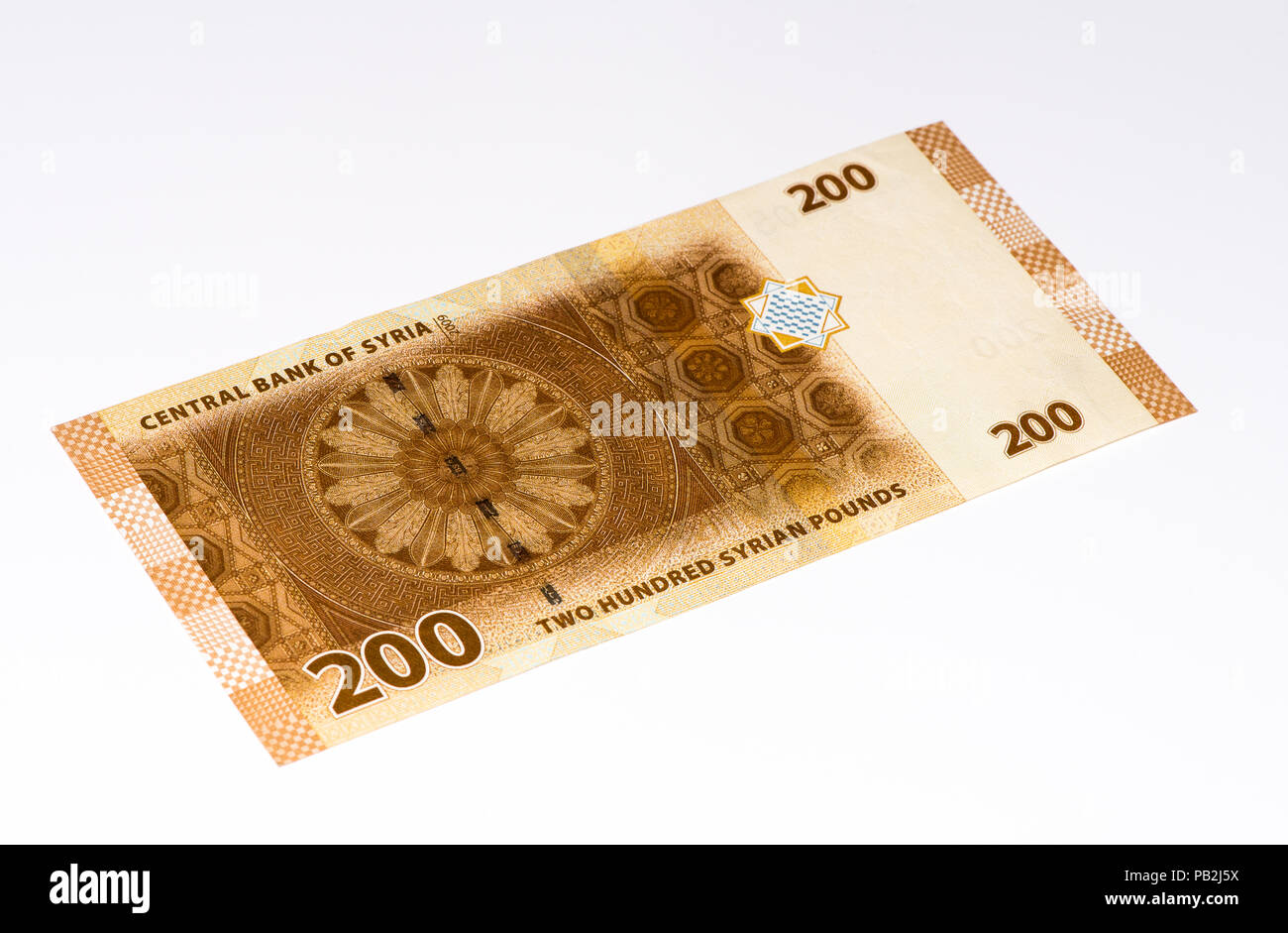 200 Syrian Pounds Banc Note Syrian Pound Is The National Currency Of