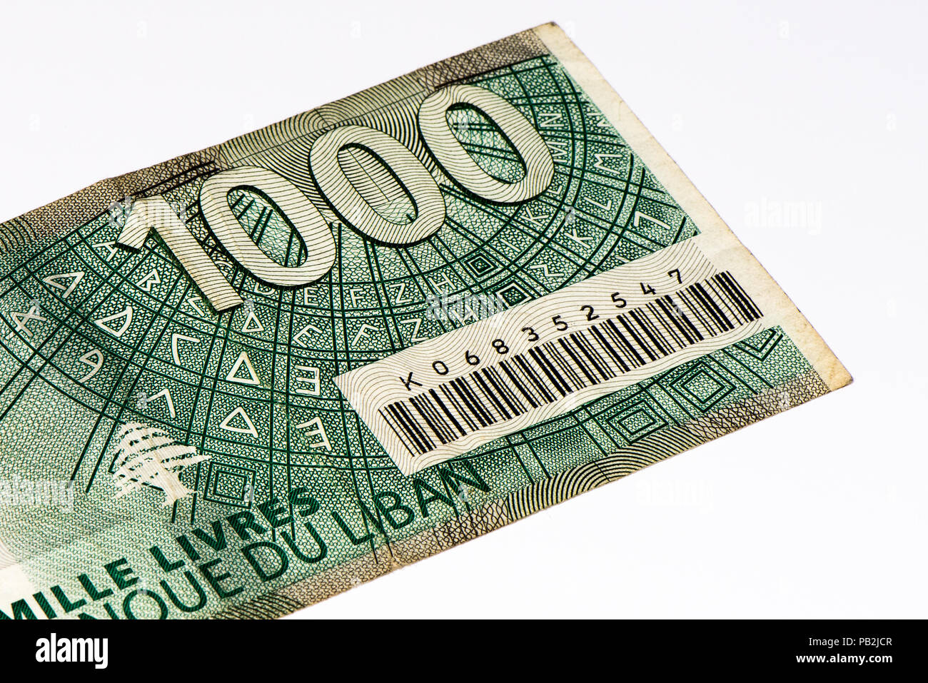 1000 livre bank note. Livres is the national currency of Lebanon Stock ...