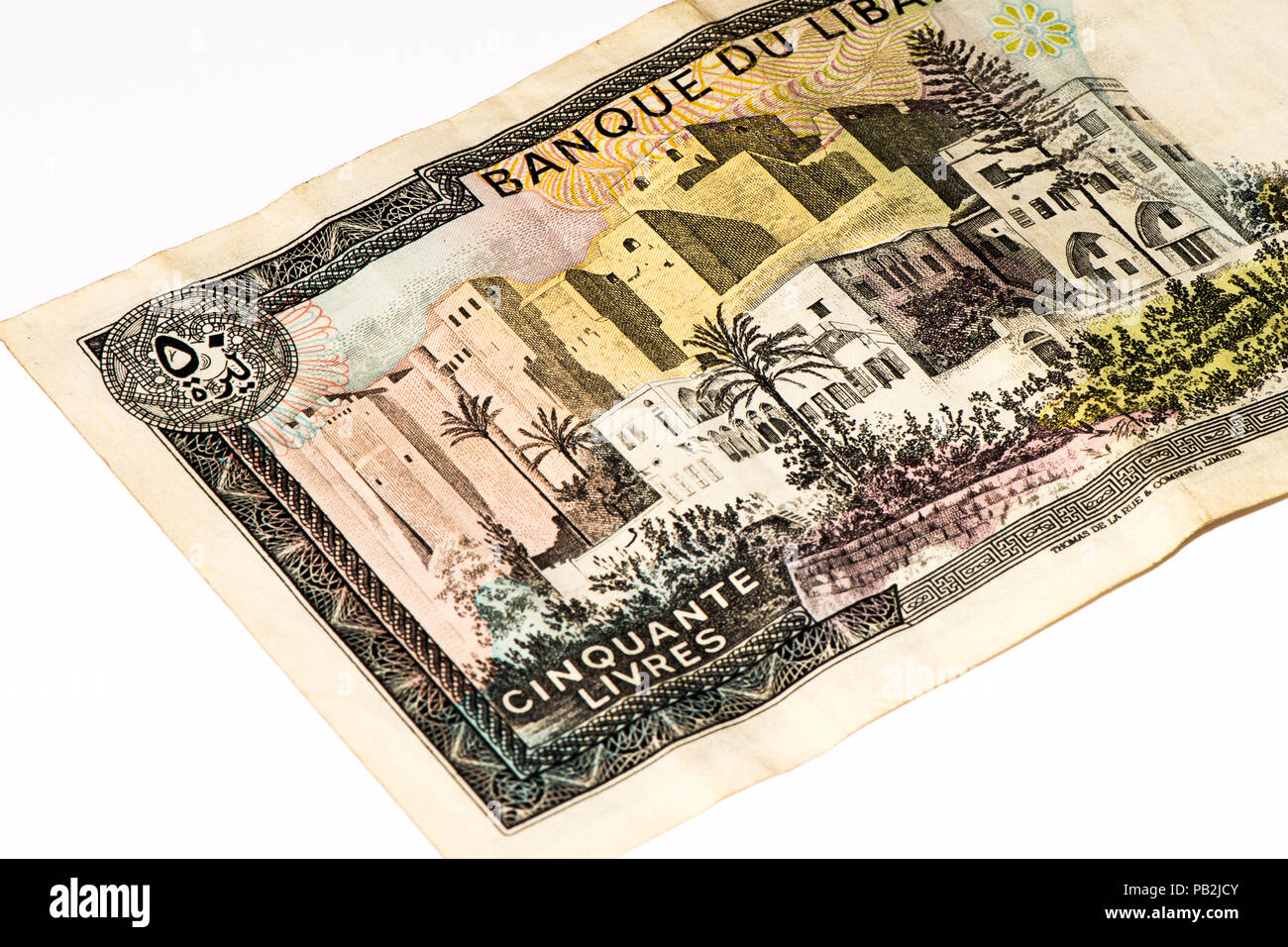 1 livre bank note. Livres is the national currency of Lebanon Stock ...