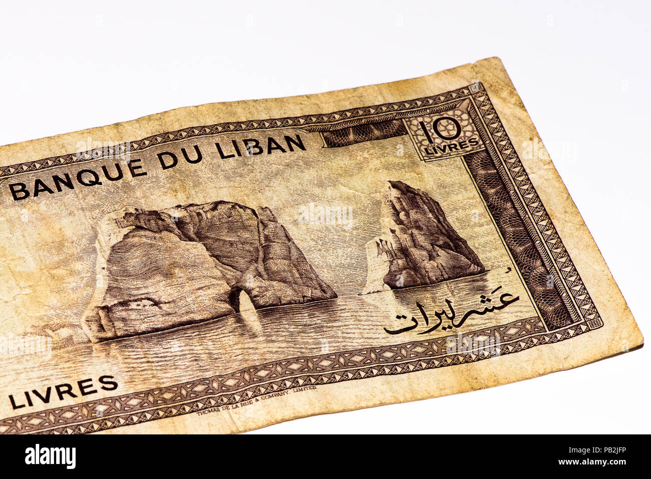 10 livre bank note. Livres is the national currency of Lebanon Stock ...