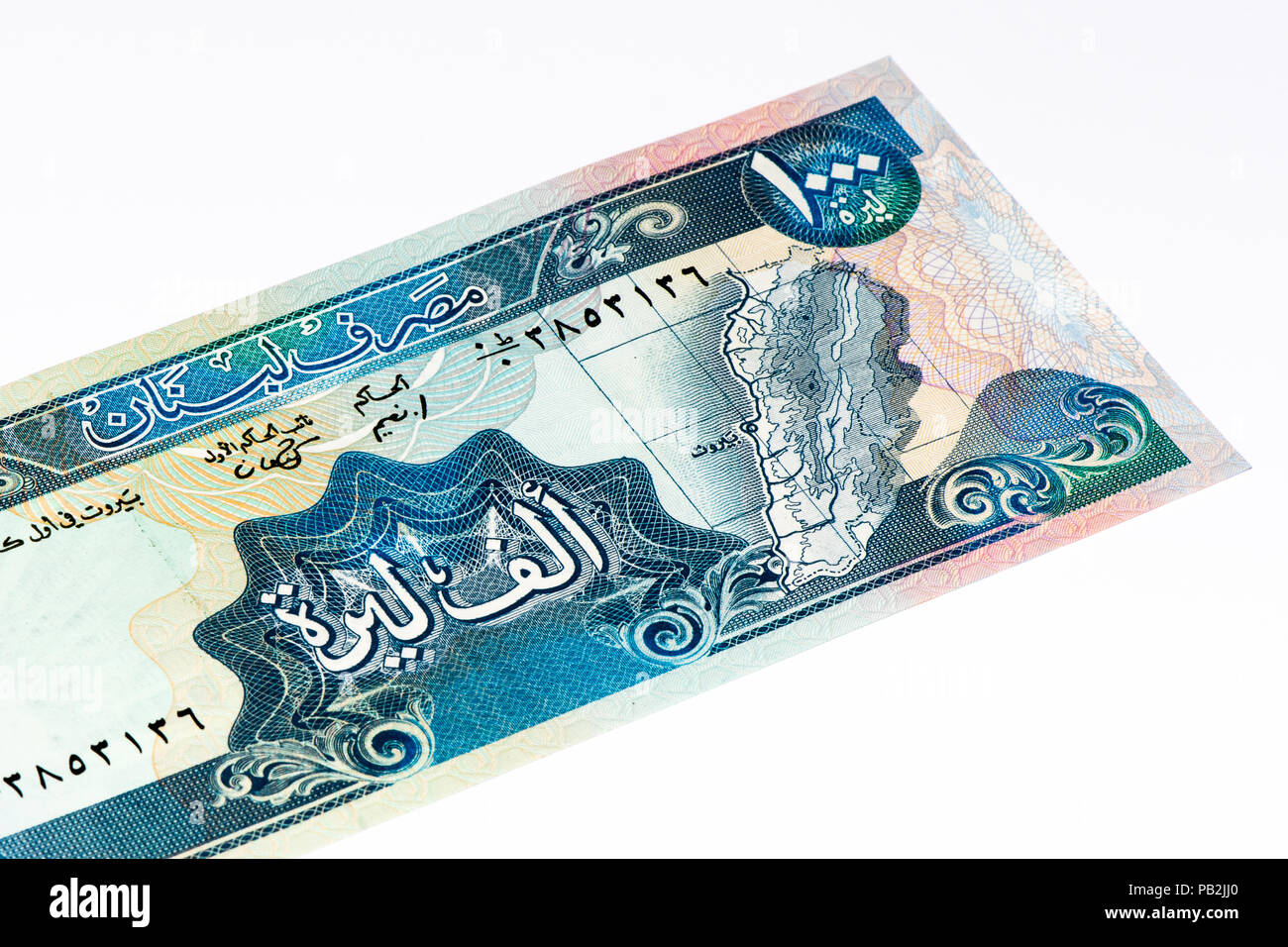 1000 livre bank note. Livres is the national currency of Lebanon Stock ...