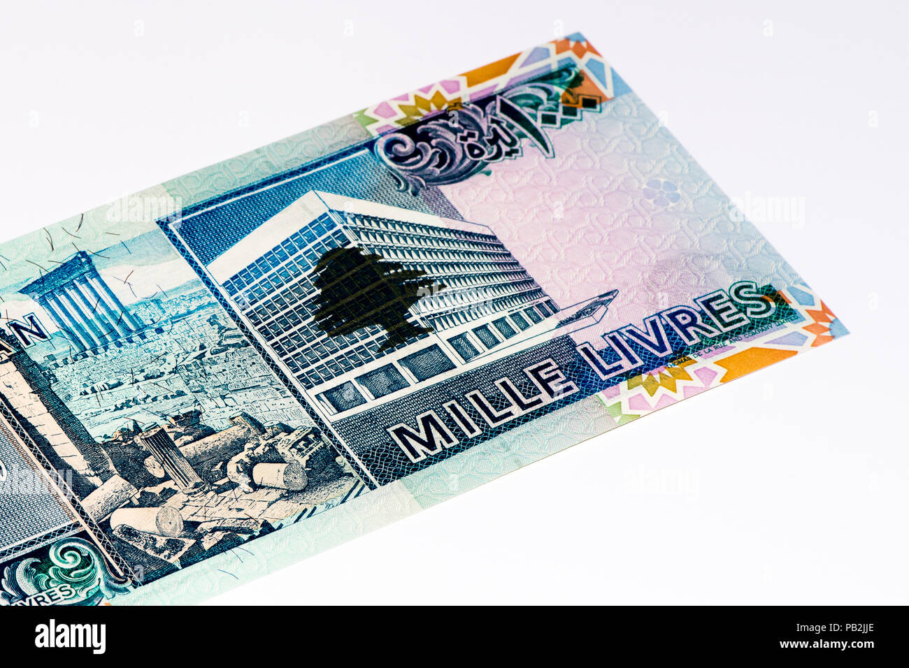 1000 livre bank note. Livres is the national currency of Lebanon Stock ...