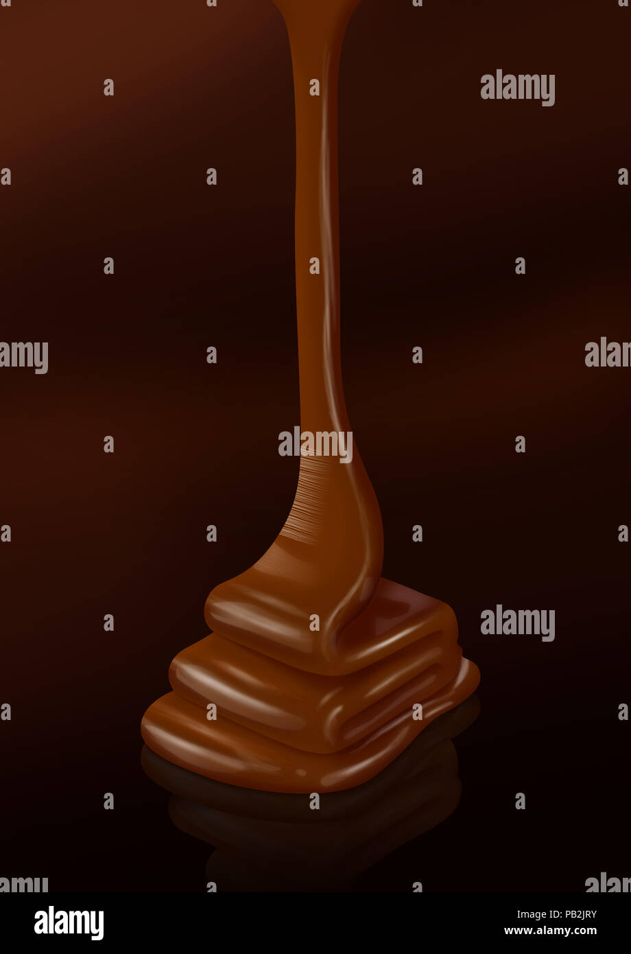Chocolate shaped flow with clipping path Stock Photo - Alamy