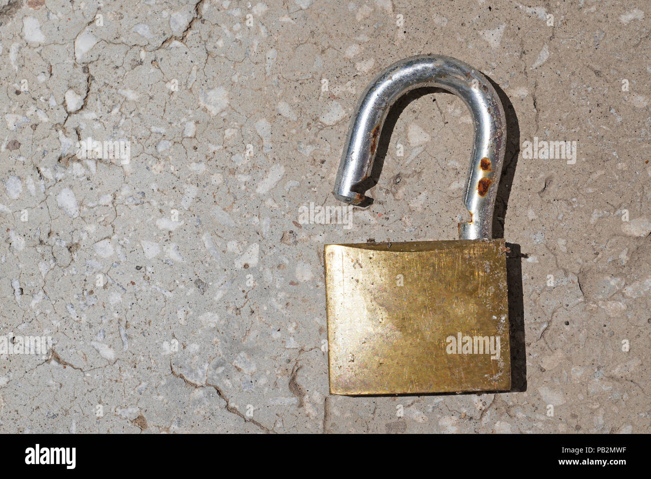 Broken Lock Padlock Horizontal High Resolution Stock Photography and ...