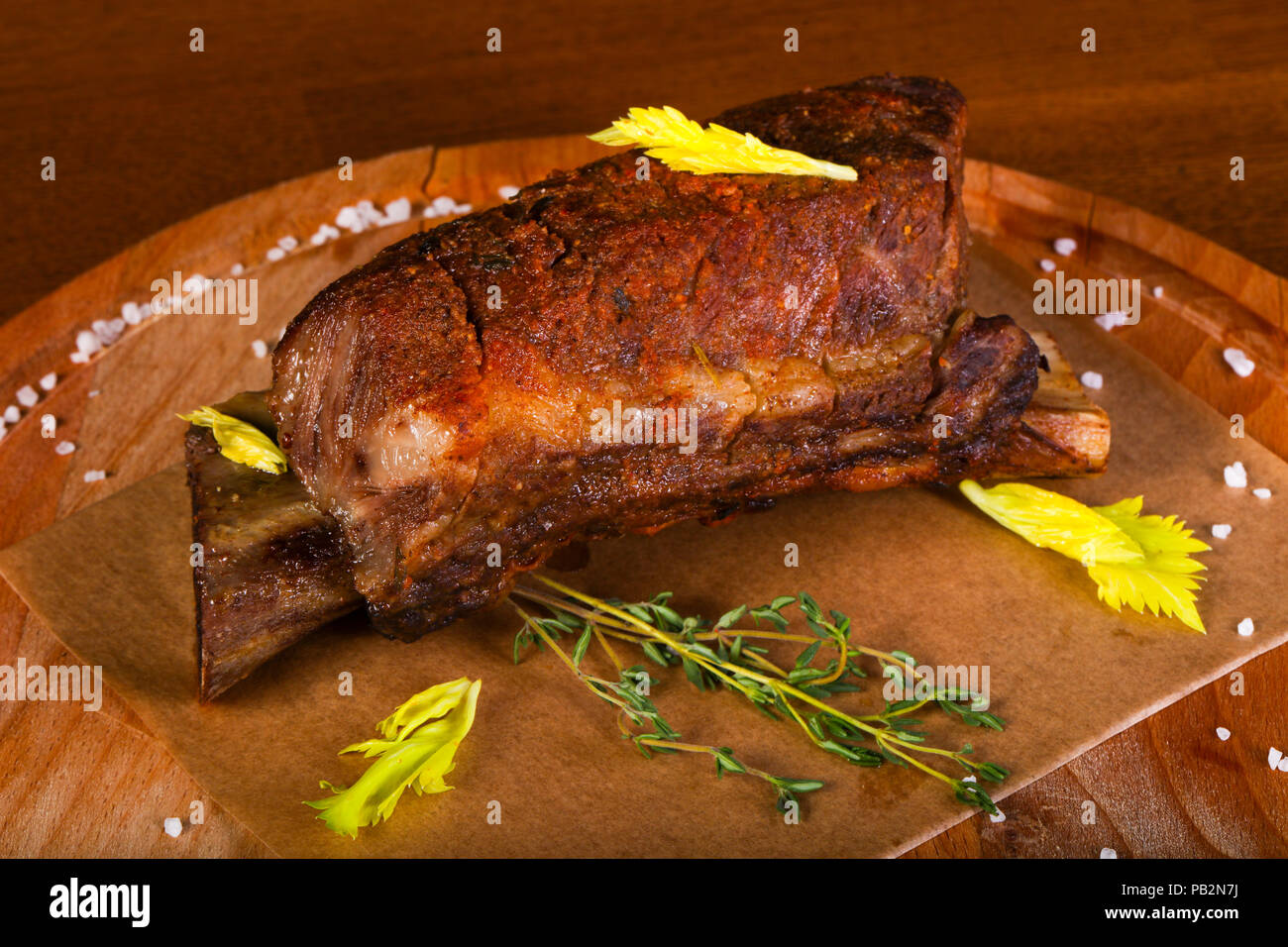 Pork meat with bone Stock Photo - Alamy