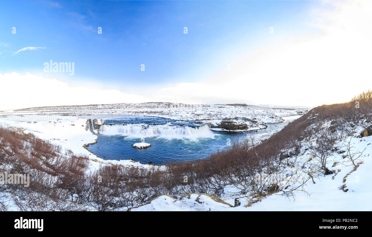 Iceland landmark the Faxafoss waterfalls along the Golden Circle route ...