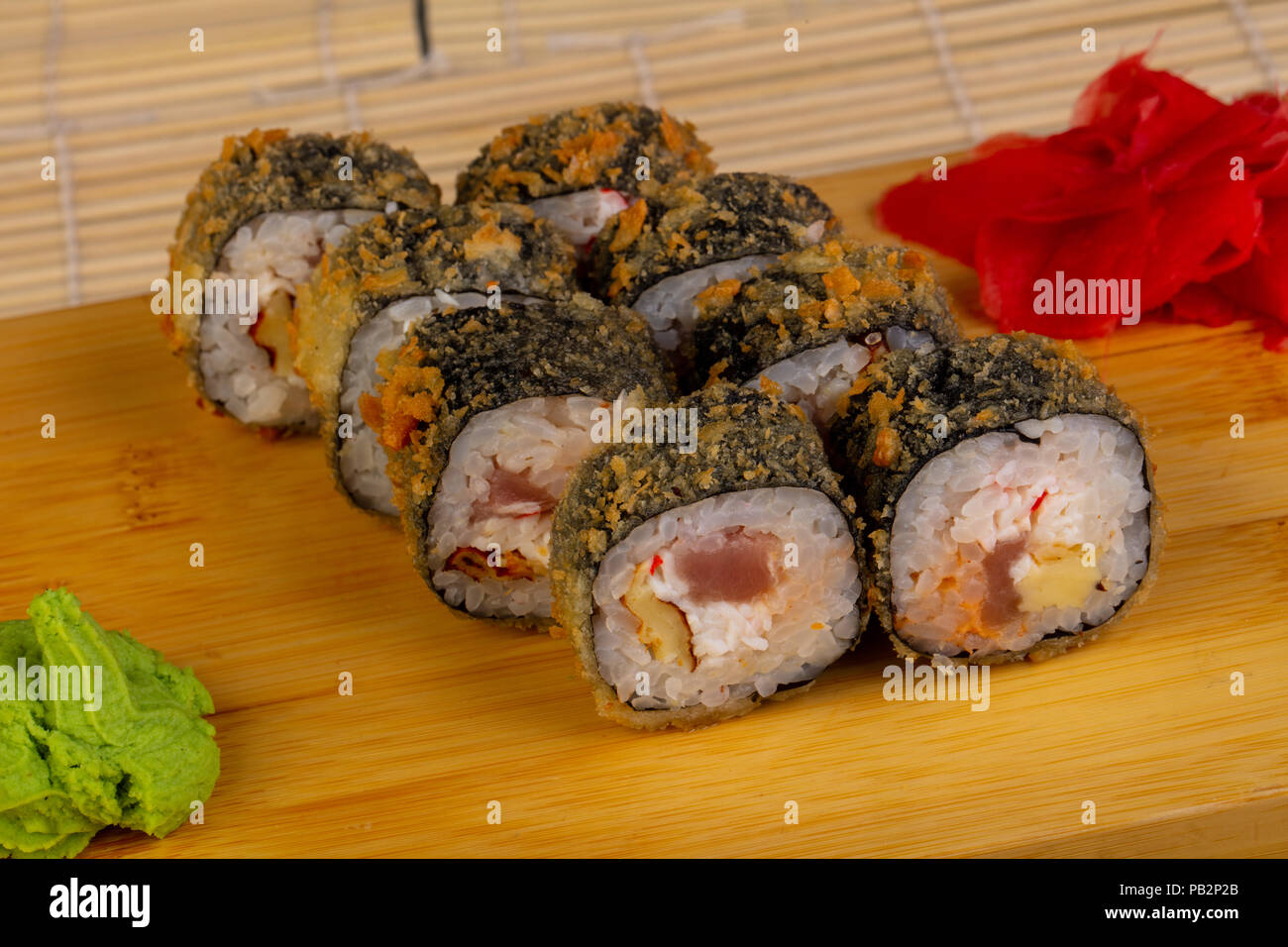 Delicious set of fried tuna rolls Stock Photo - Alamy