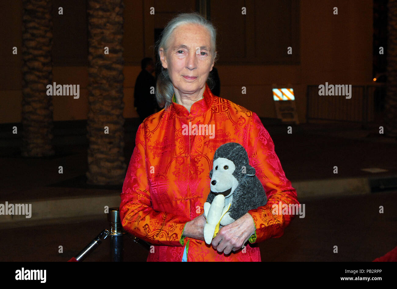 Jane Goodall arriving at the Jules Verne Adventure Film Festival ...