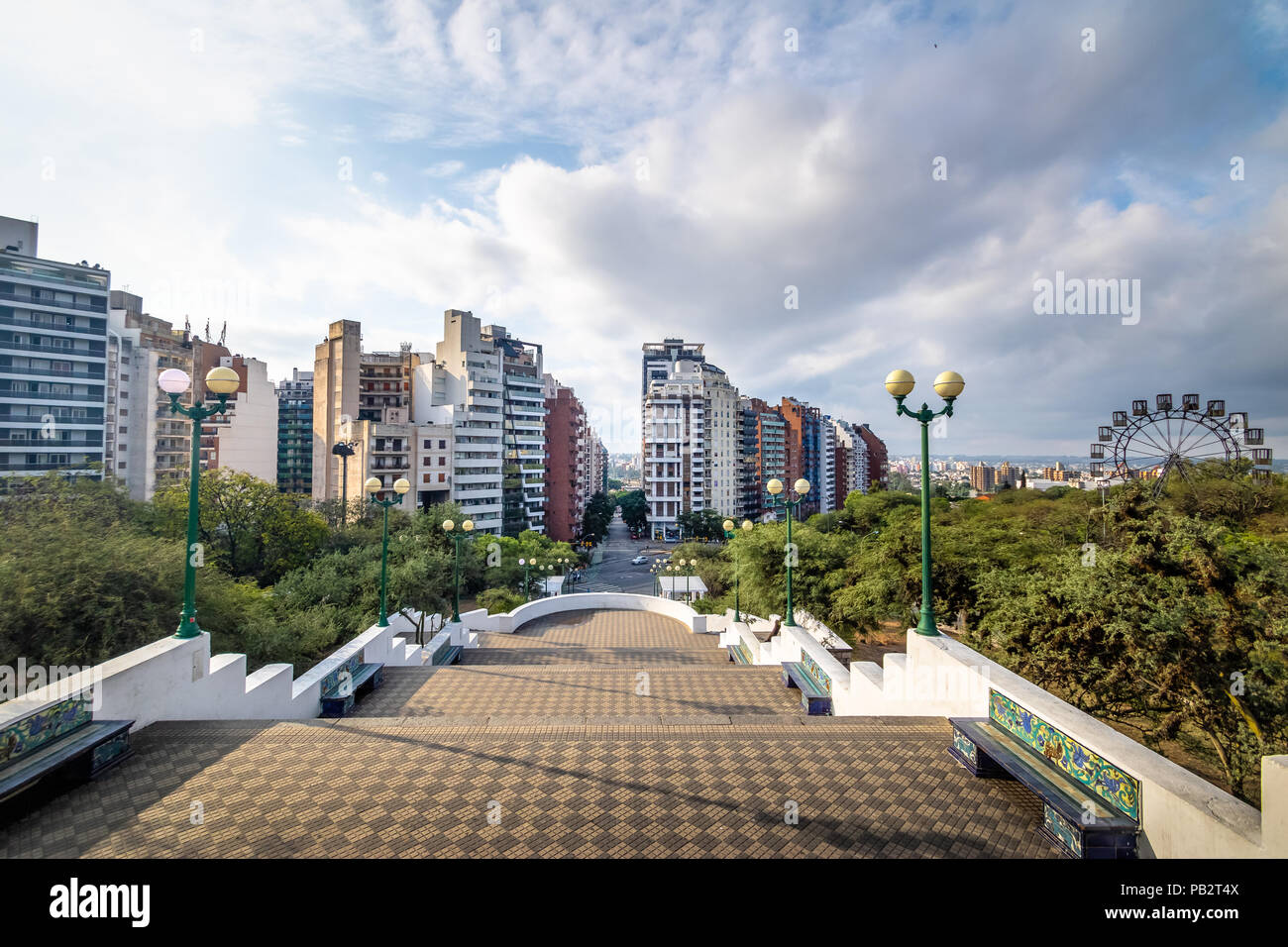 Sarmiento Park Stairs viewpoint (Escaleras) - Cordoba, Argentina Stock ...