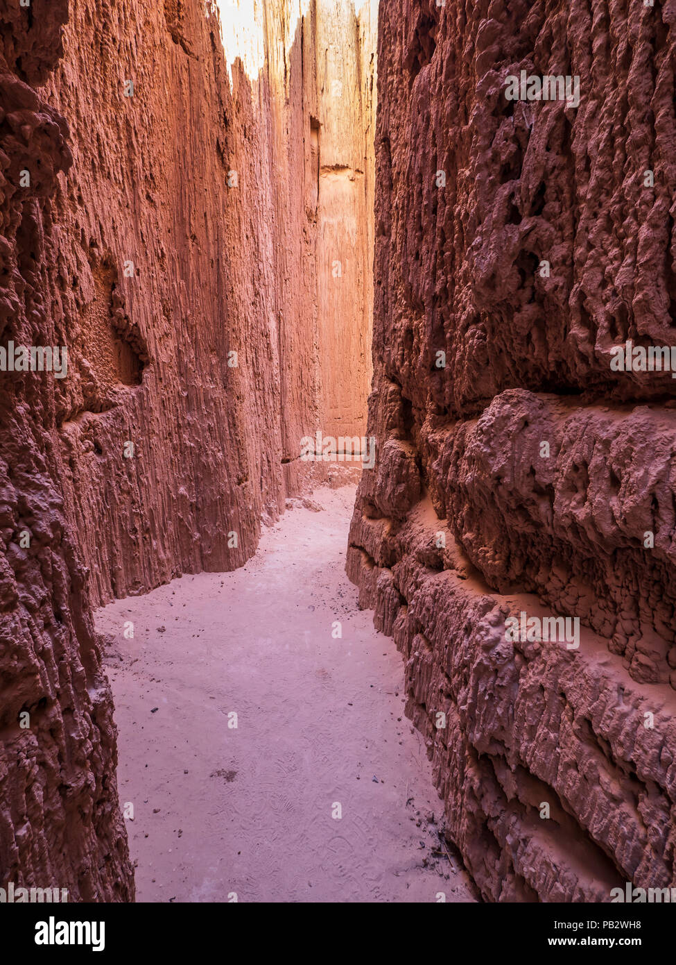Inside one of the Moon "Caves," Cathedral Gorge State Park, Panaca ...
