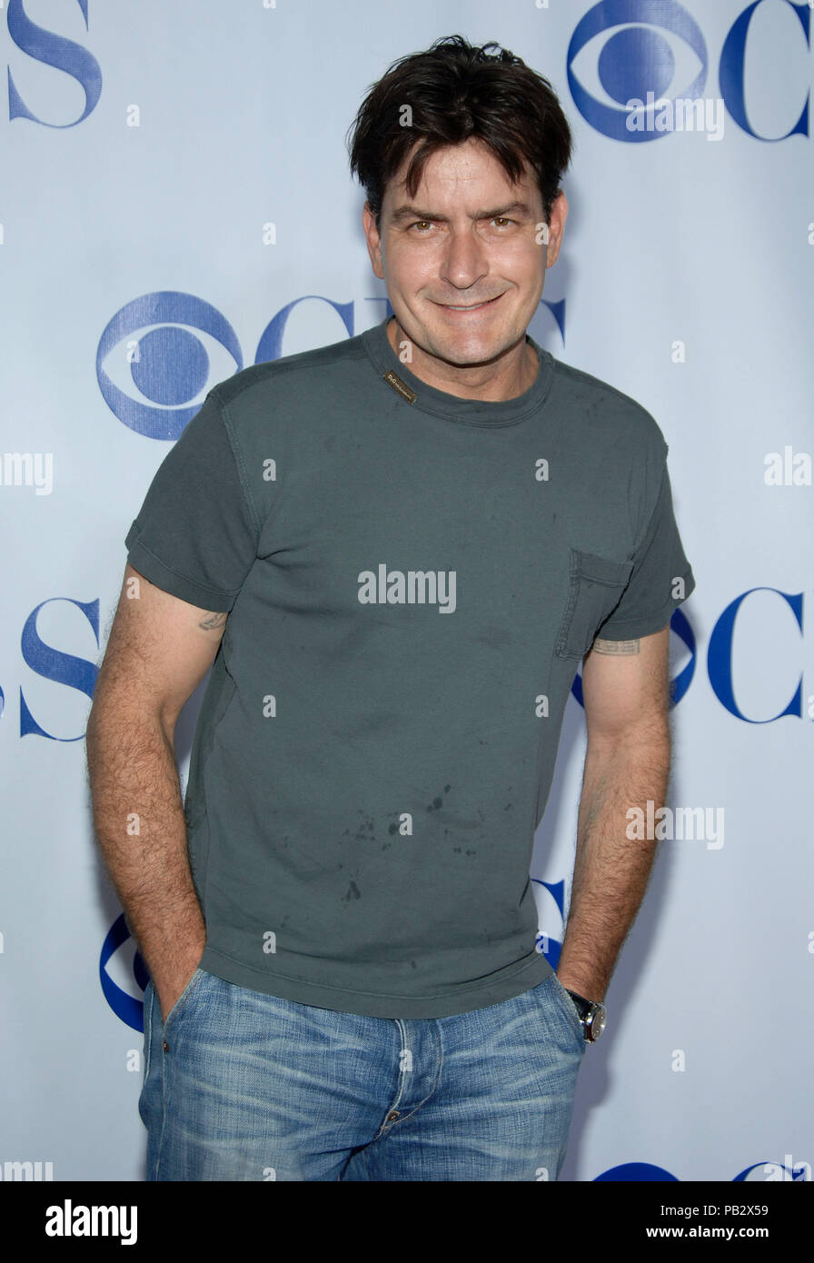 Charlie Sheen arriving at the CBS television Critic Assocoation Summer ...