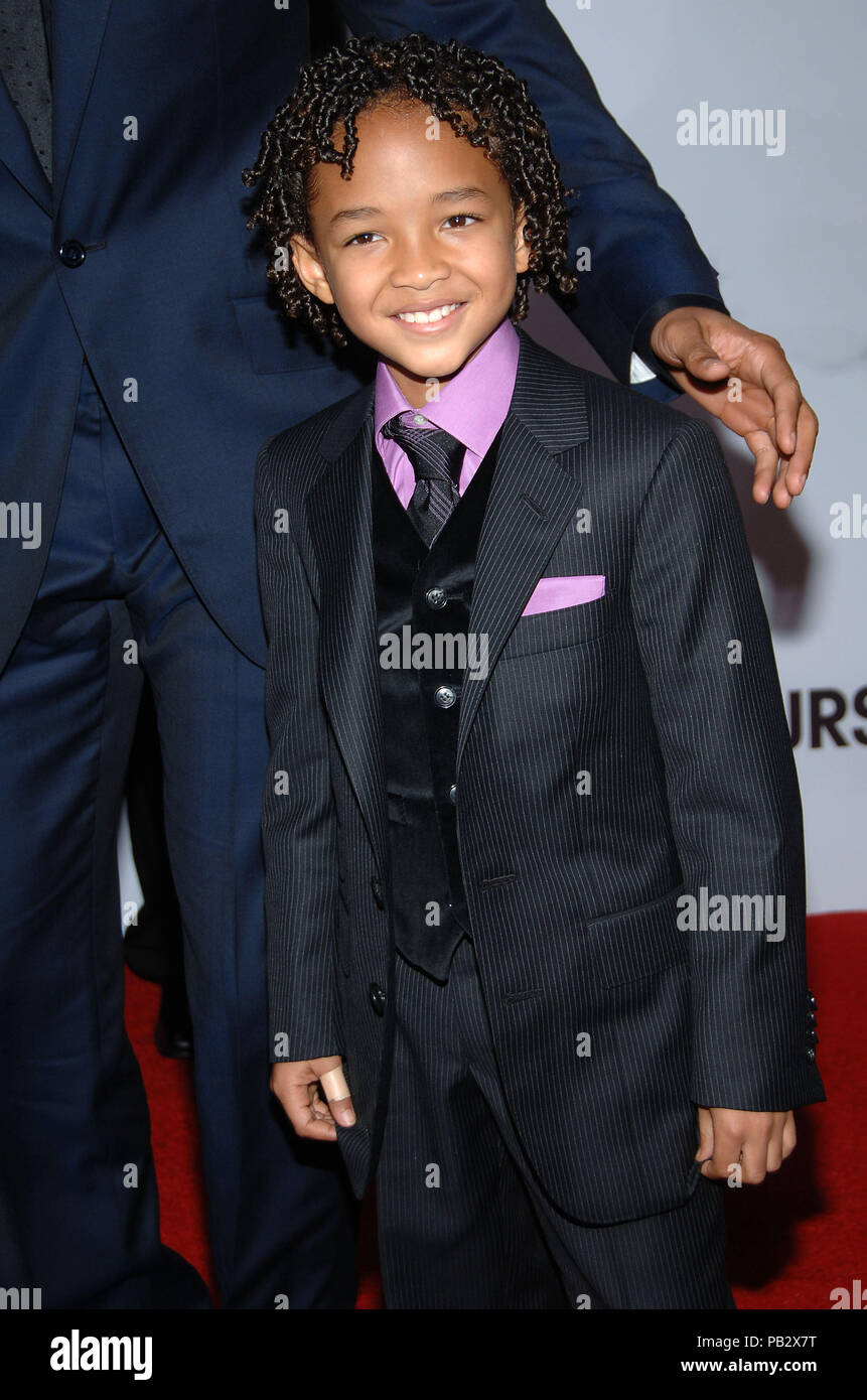 Jaden Christopher Syre Smith arriving at the PURSUIT of Happiness ...