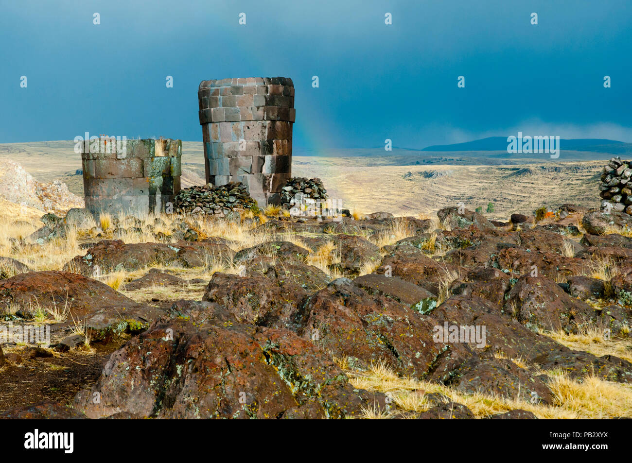 Sillustani Burial Ground - Peru Stock Photo - Alamy