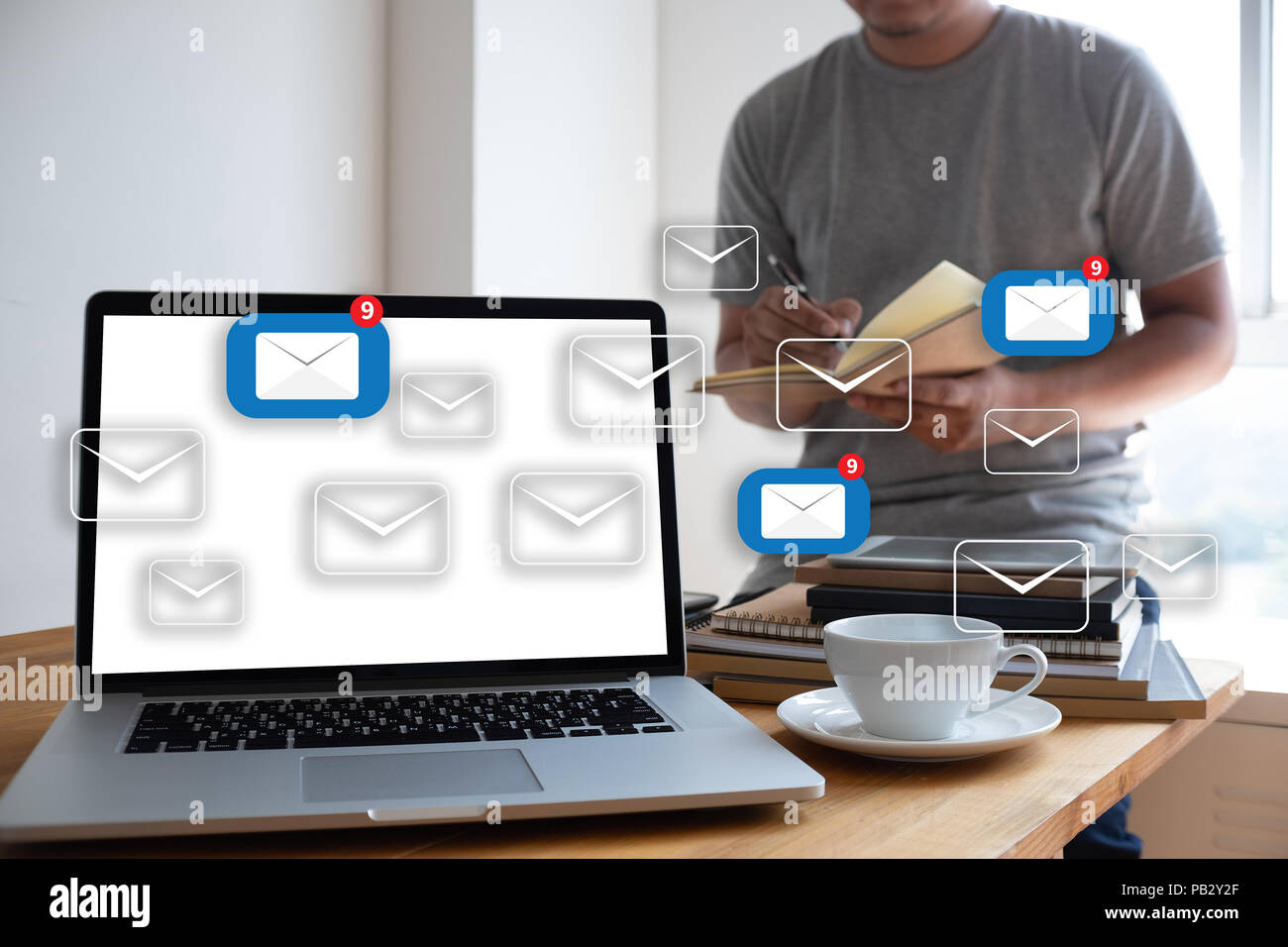 Mail Communication Connection message to mailing contacts phone Global ...