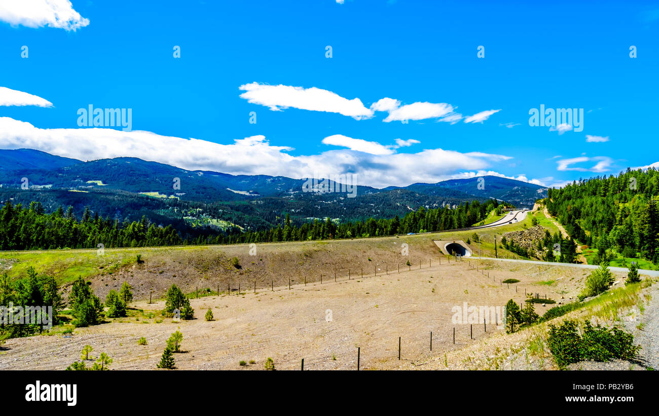The four lane Coquihalla Highway near the Coldwater Exit between Hope ...