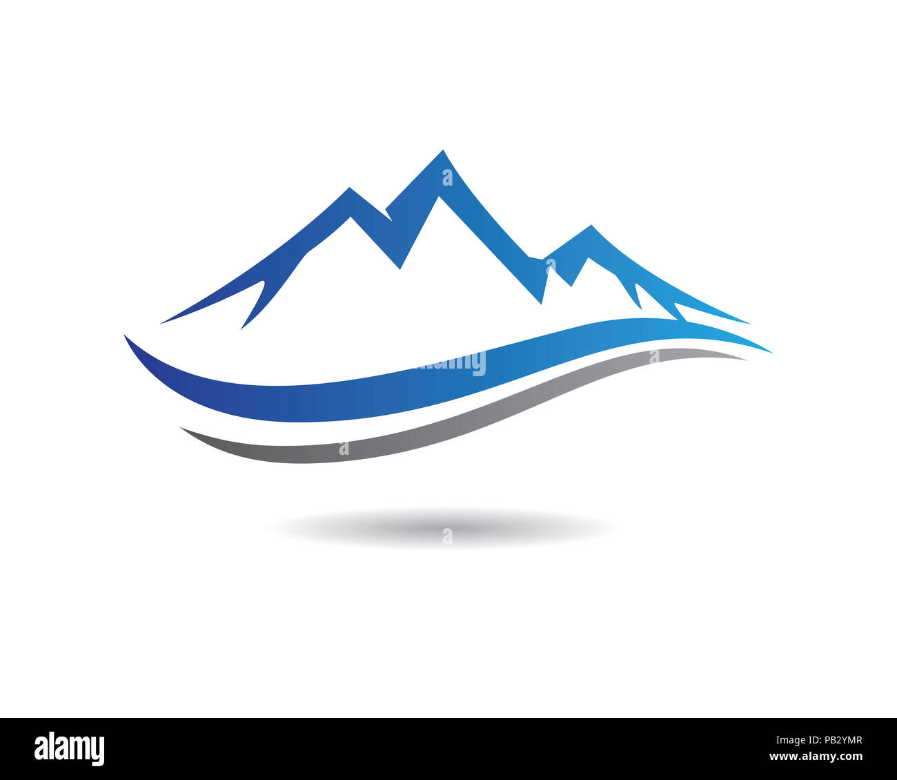 Mountain Logo template vector icon illustration design Stock Photo - Alamy